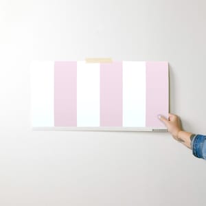 Pastel Pink Stripe Removable Peel and Stick Wallpaper - Soft Pink ...