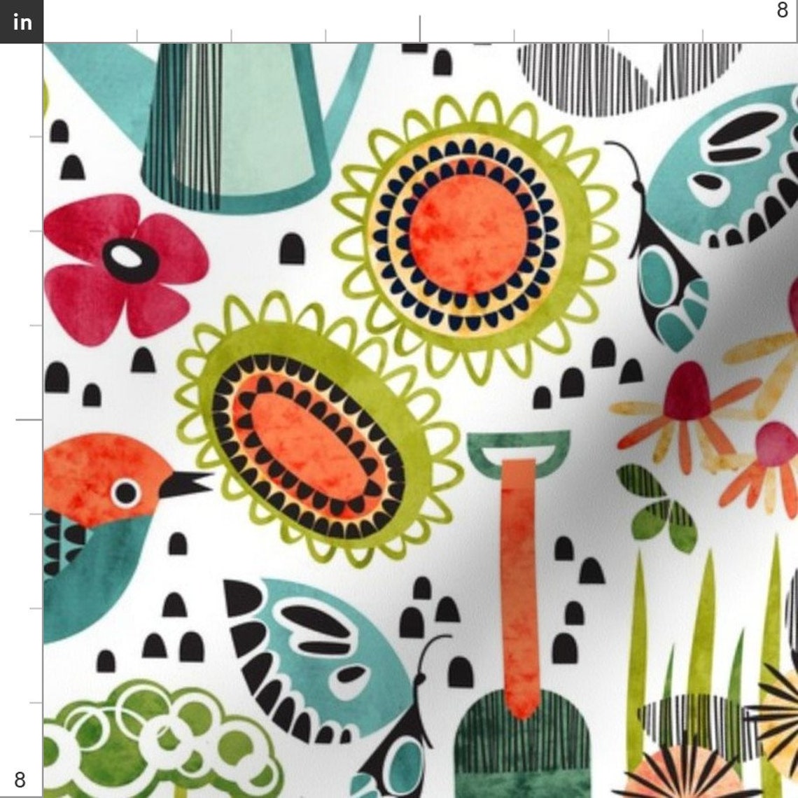 Gardening Fabric Good Morning Garden by Cjldesigns | Etsy