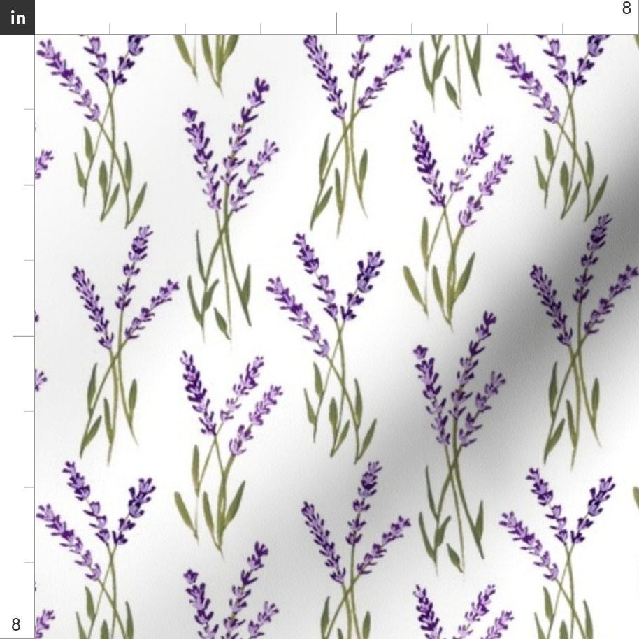 Purple Lavender Fabric Lavender Bunches by Jillbyers | Etsy