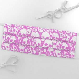 Pink Halloween Skulls Fabric Skull Wall Pink. by Ben | Etsy