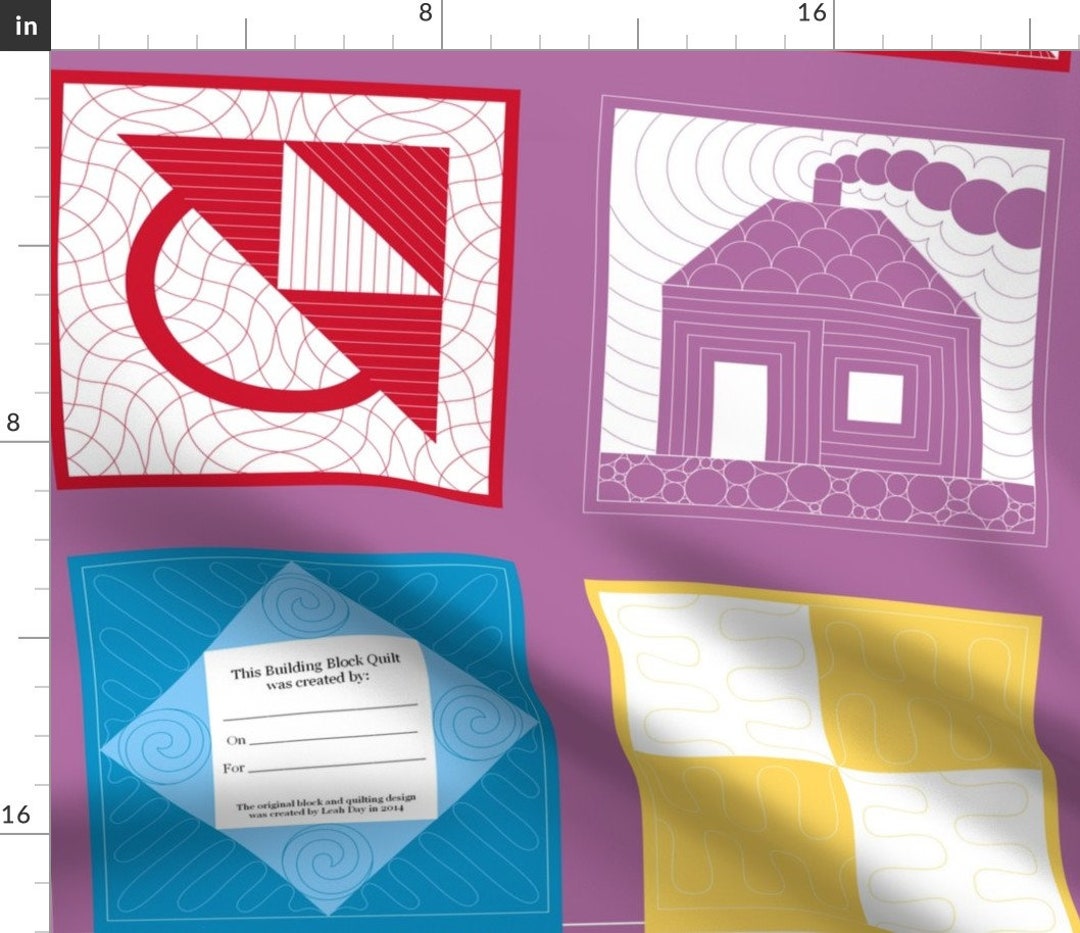 Cheater Cloth Fabric Building Blocks Colorful Cheater Cloth by Leah Day ...