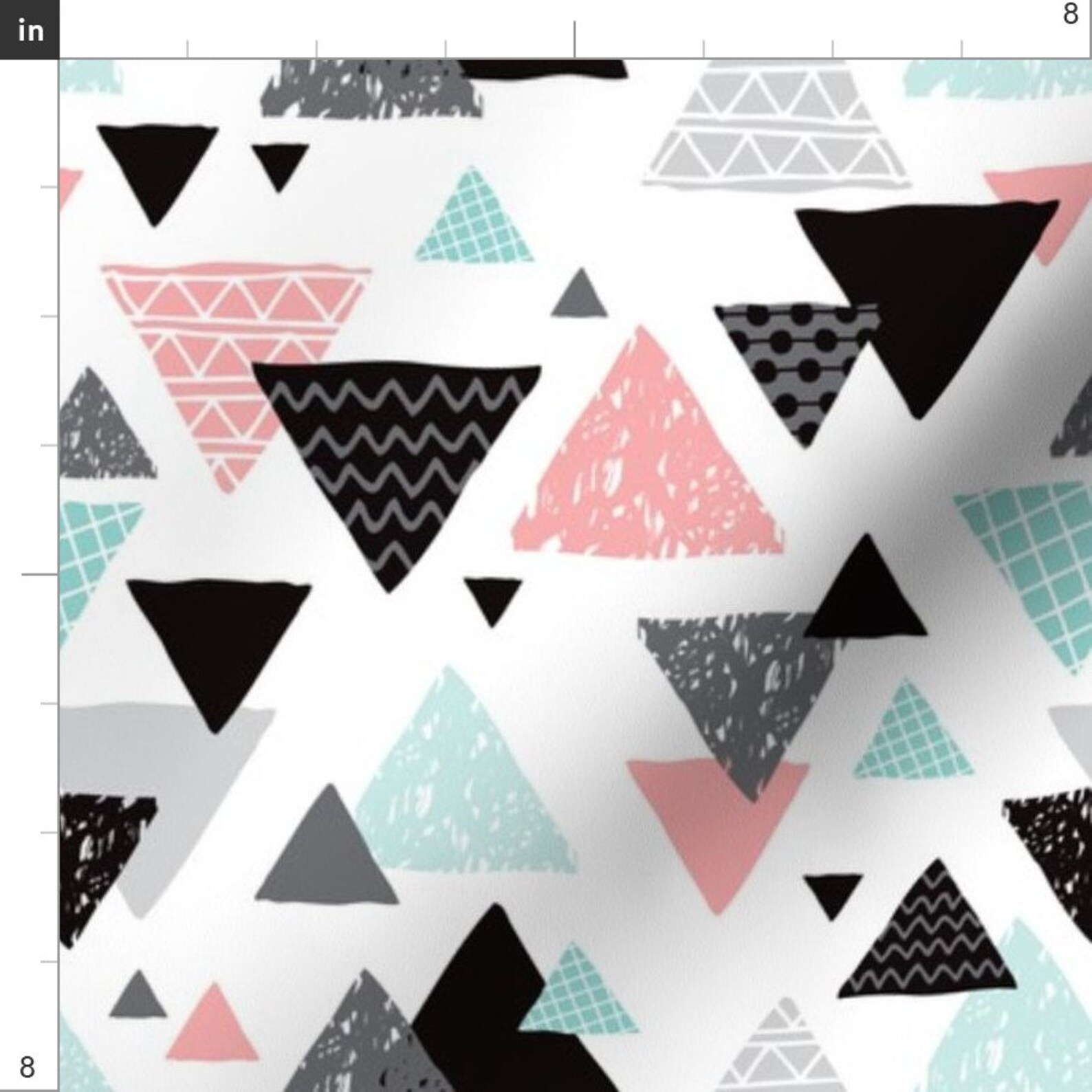 Triangles Fabric Geometric Triangle by Littlesmilemakers - Etsy