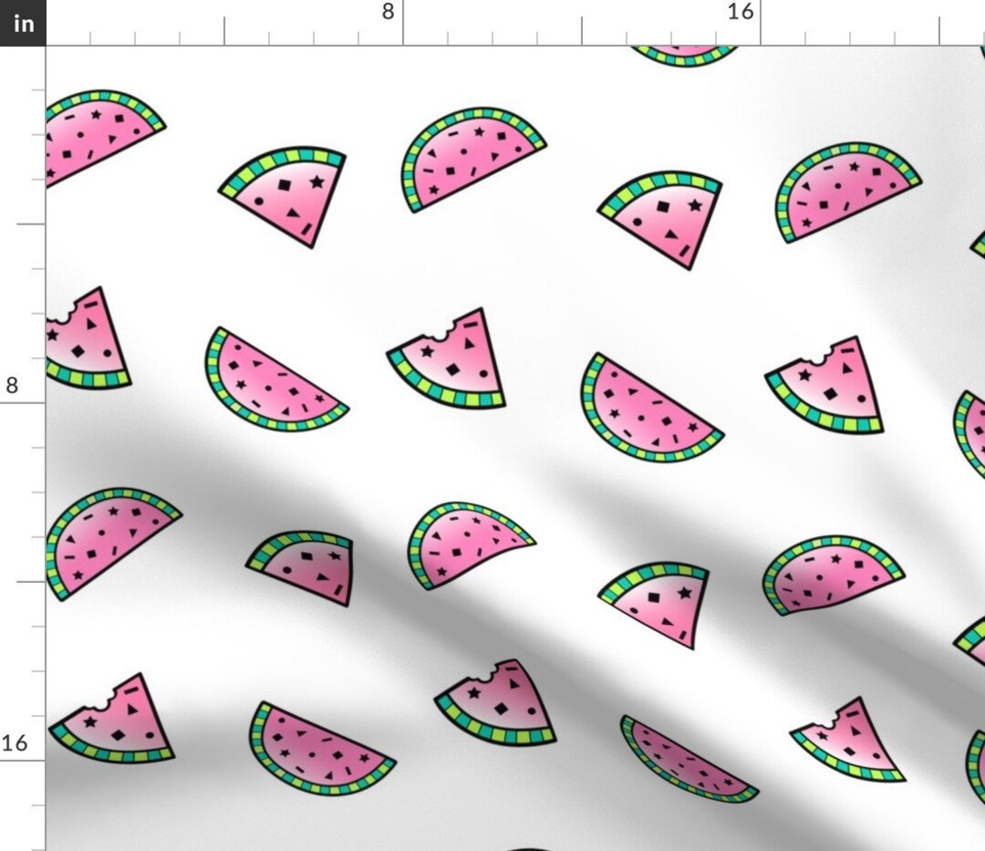 Watermelon Fabric 80s Watermelons by Magic Circle - Etsy