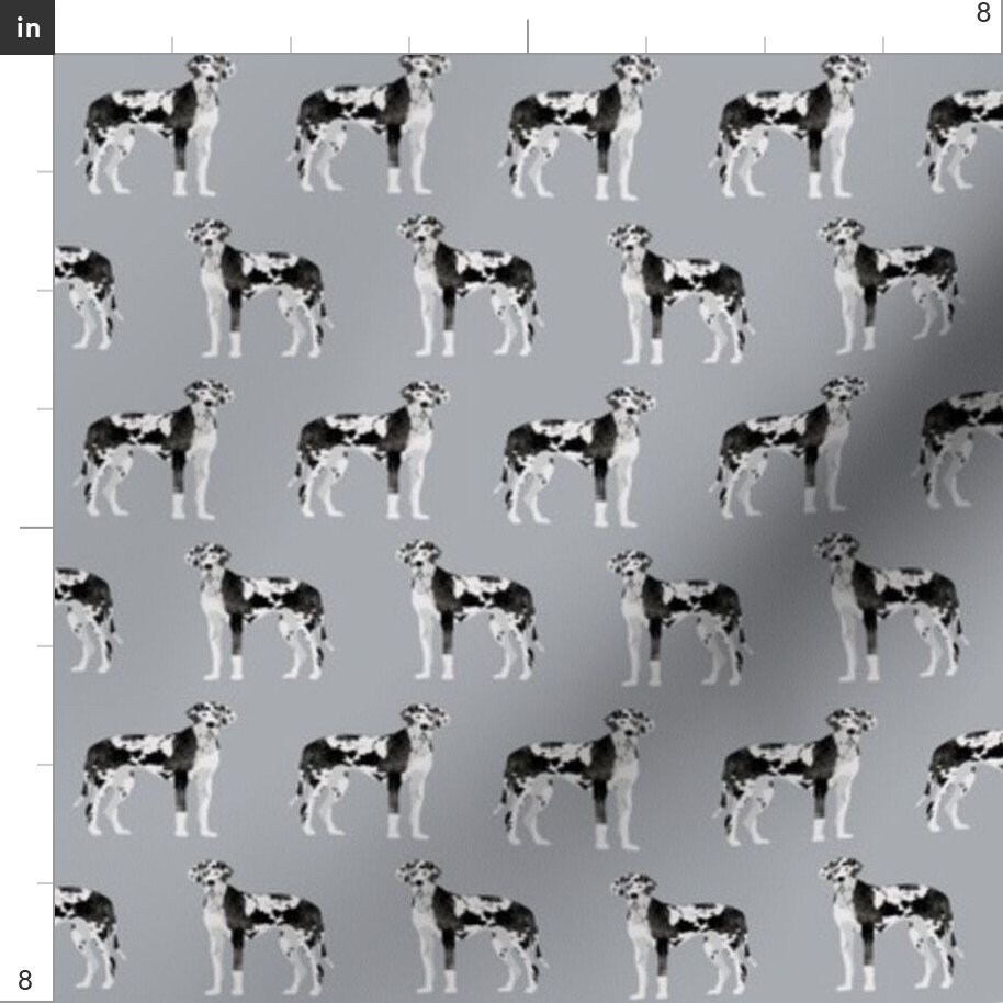Great Dane Fabric Great Danes Cute Simple Dog Quilting | Etsy