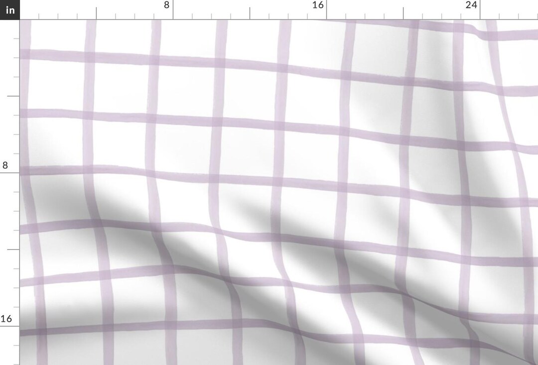Lavender Check Fabric - Painted Lilac Grid by Danika_herrick - Lilac ...