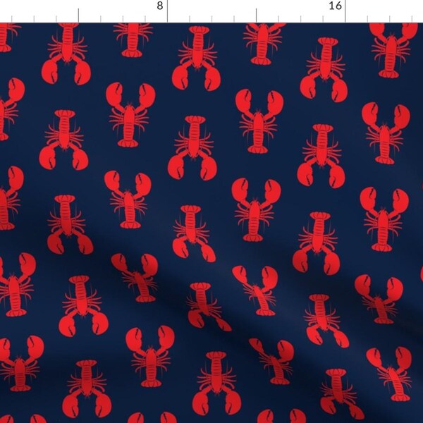 Lobster Print Fabric - Etsy