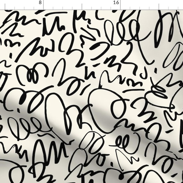 Scribble Fabric - Etsy