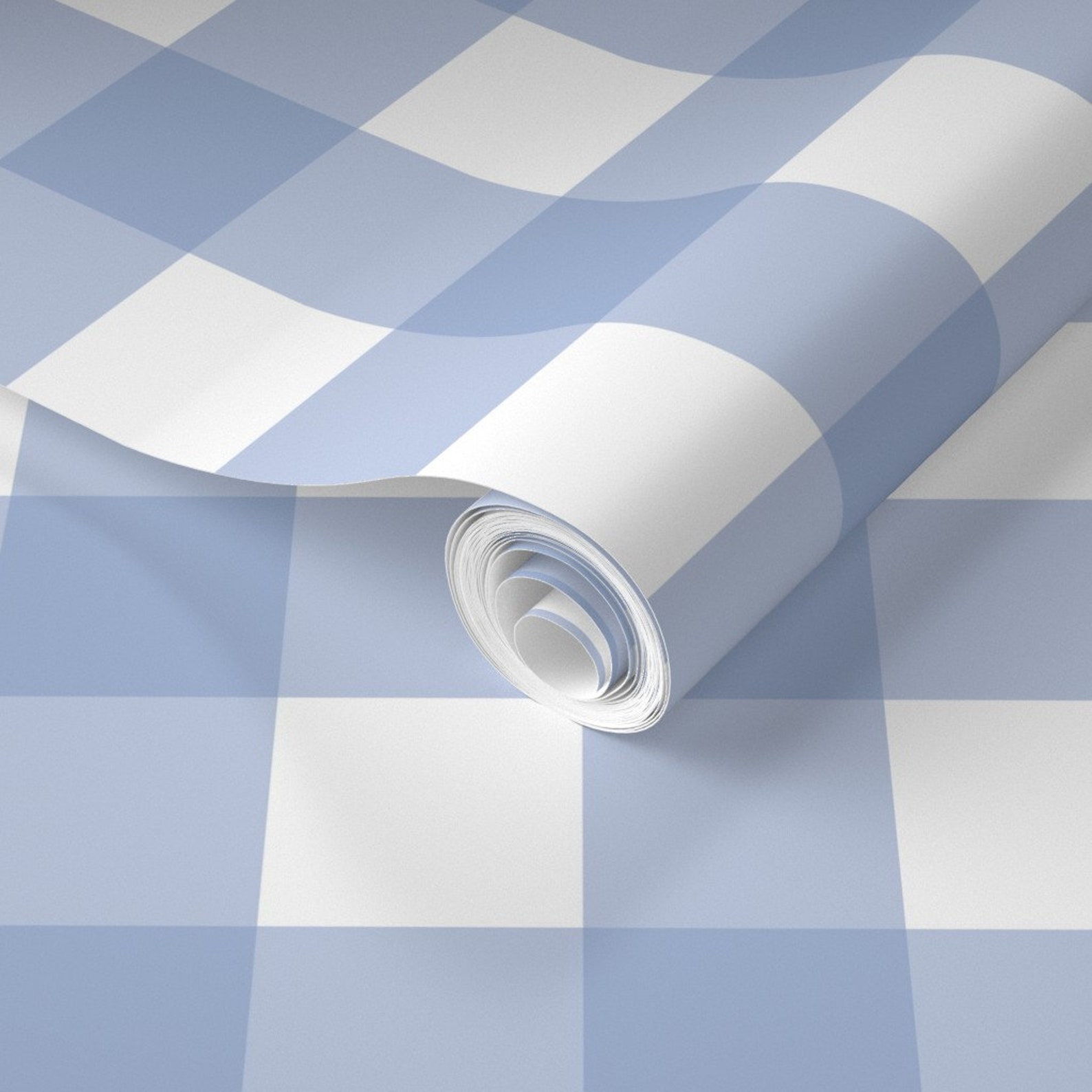 Buffalo Check Wallpaper Blue Buffalo Check by Xtinew - Etsy