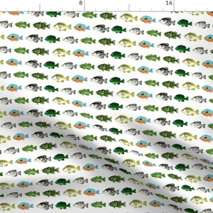 Summer Sunfish Fabric 7 Sunfish Pattern by Combatfish Summer Lake ...