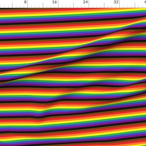 Lgbt Fabric Rainbow Pride Stripes by Abandonedwarehouse LGBTQ Gay ...
