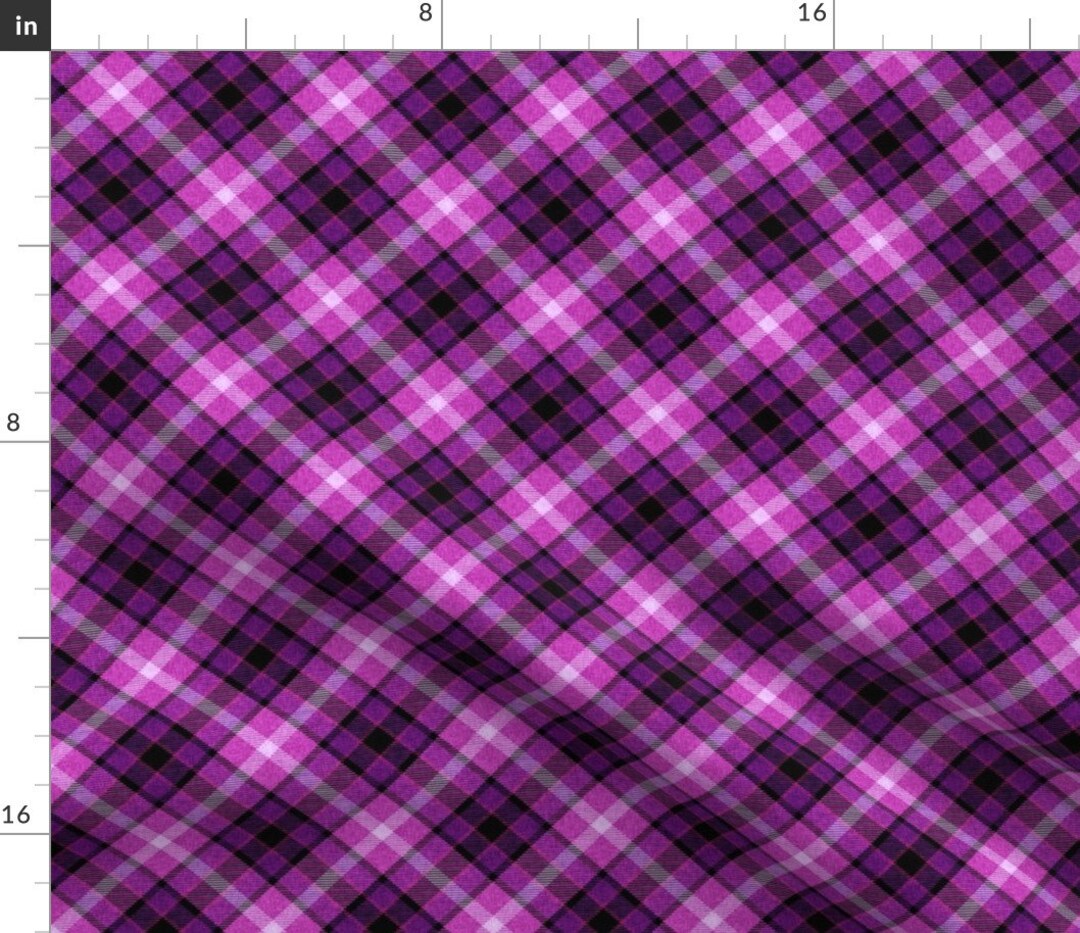 Plaid Fabric Custom Violet and Magenta Plaid by Eclectic House Diamond ...