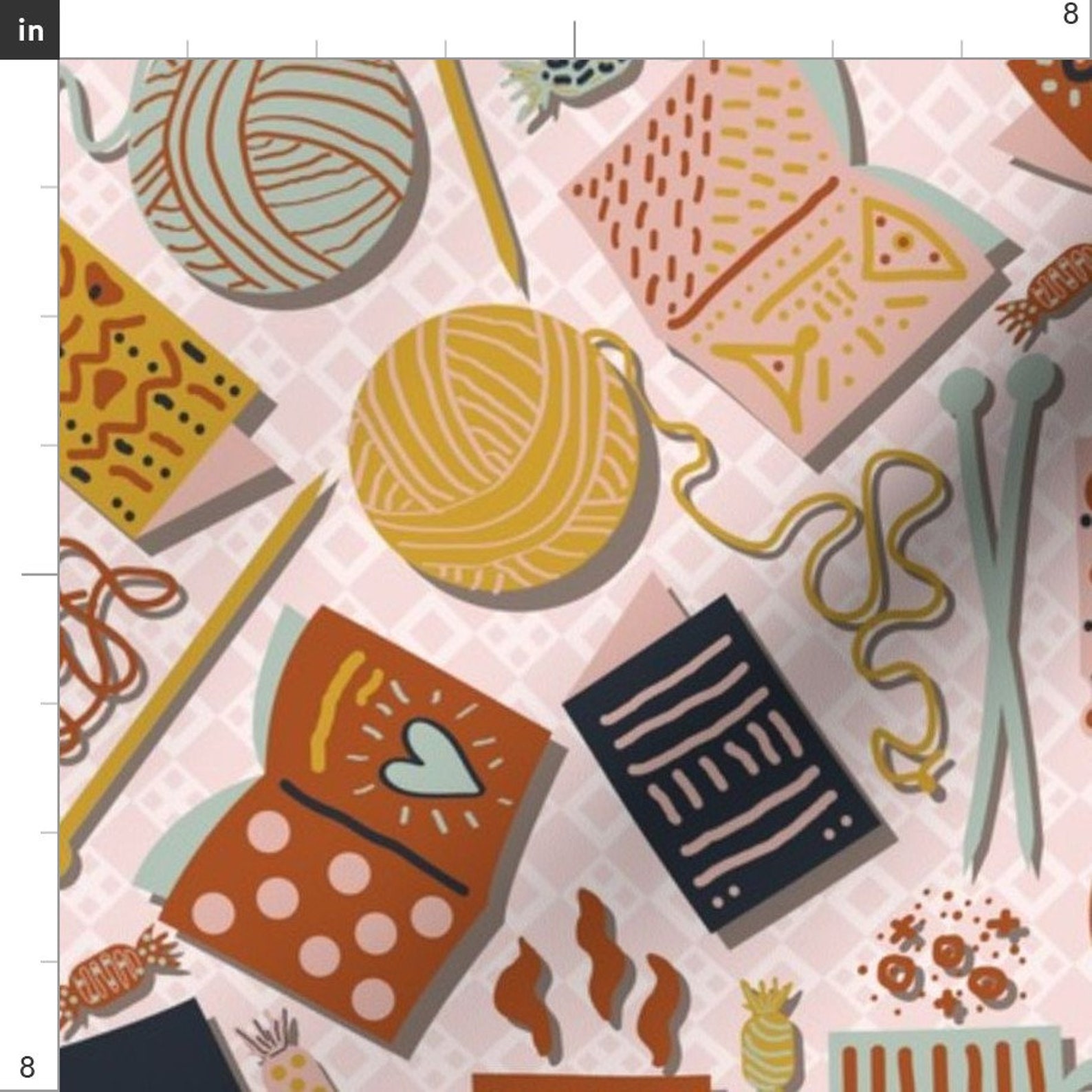 Cozy Reading Fabric I Love to Read Knitting Patterns by Dj-v - Etsy