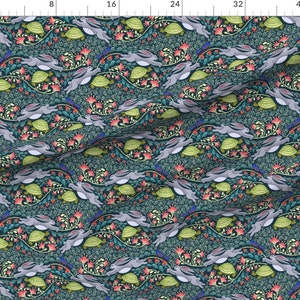 Tortoise and the Hare Fabric Folk Art Fable by J9design Tortoise and ...