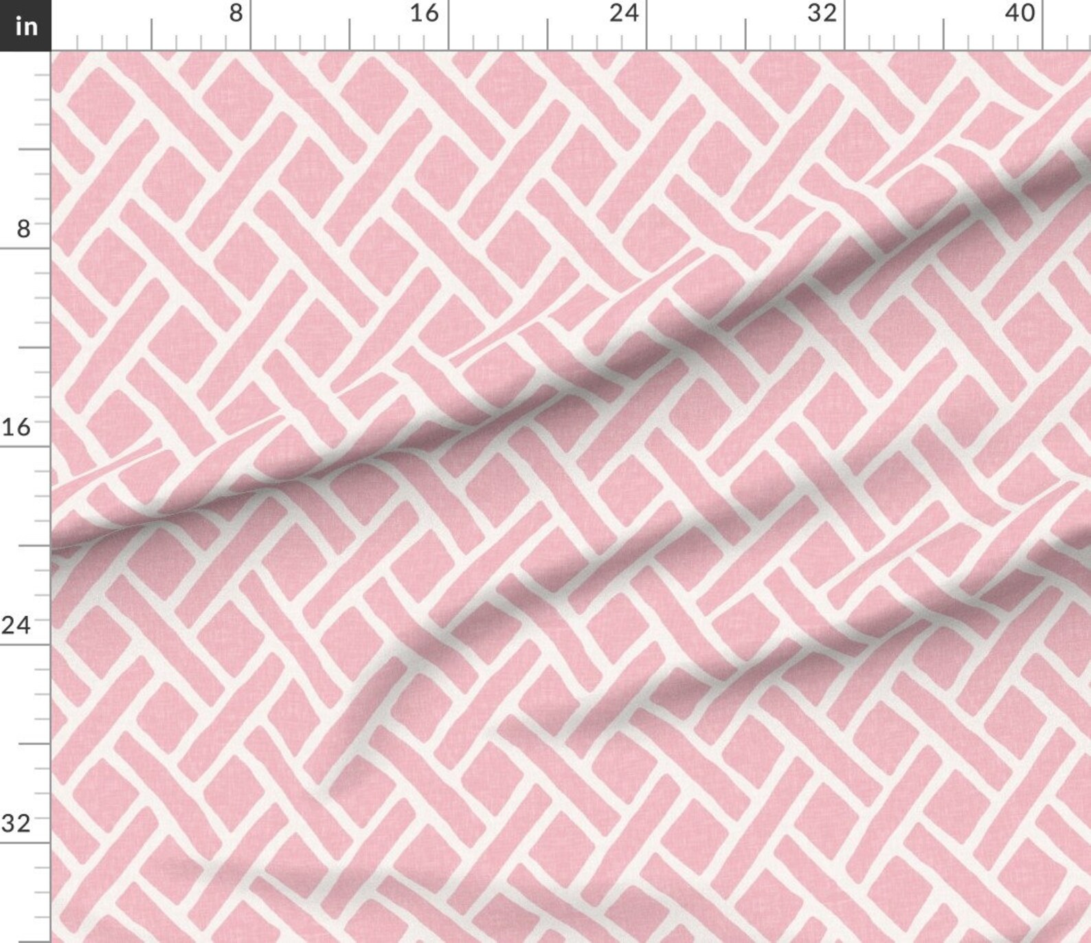 Trellis Pink Pattern Geo Fabric Savannah Trellis // Pink by - Etsy