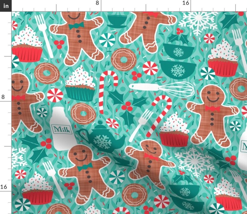 Cookie Fabric Gingerbread Christmas Treats by Run Quiltgirl - Etsy