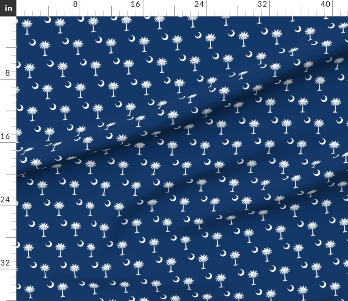 South Carolina Fabric South Carolina Flag With 2 Trees | Etsy