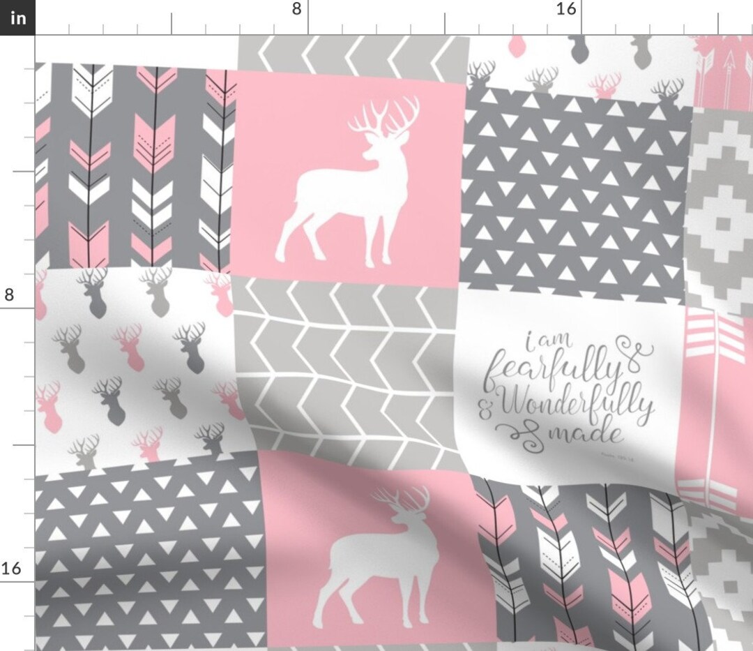 Pink Buck Fabric Fearfully and Wonderfully Made Patchwork by ...