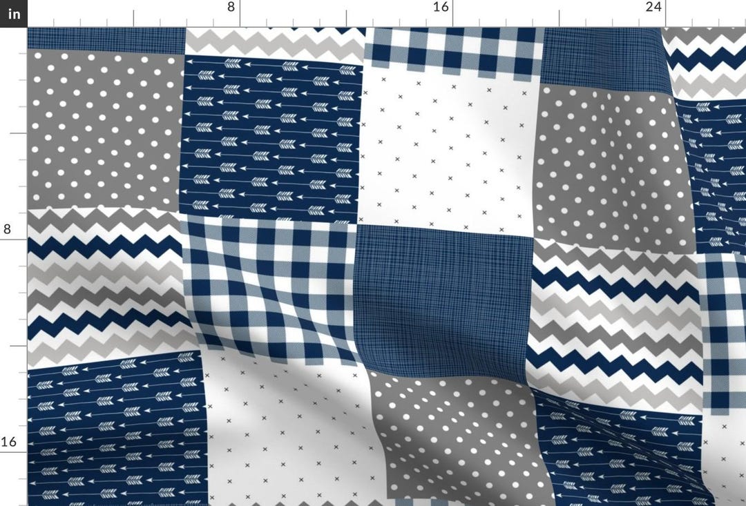 Blue Cheater Quilt Fabric Blue Cheater Quilt by Longdogcustomdesigns ...