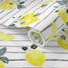 Lemons Wallpaper - Citrus + Flowers Lemon Stripe by Crystal Walen ...
