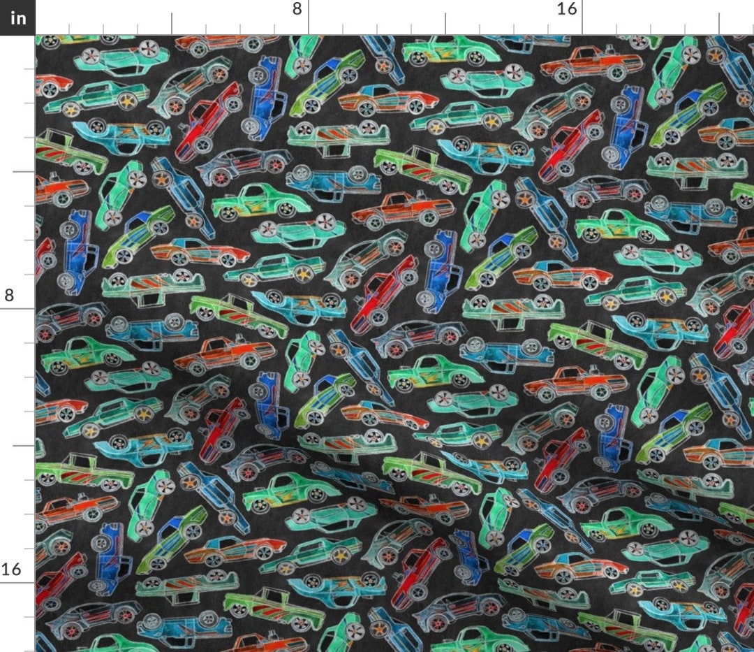 Chalk Cars Fabric Chalkboard Toy Car Pile up Large by Micklyn Chalk ...