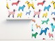 Dog Wallpaper Patterned Dogs Vibrant Big by Ewa Brzozowska - Etsy