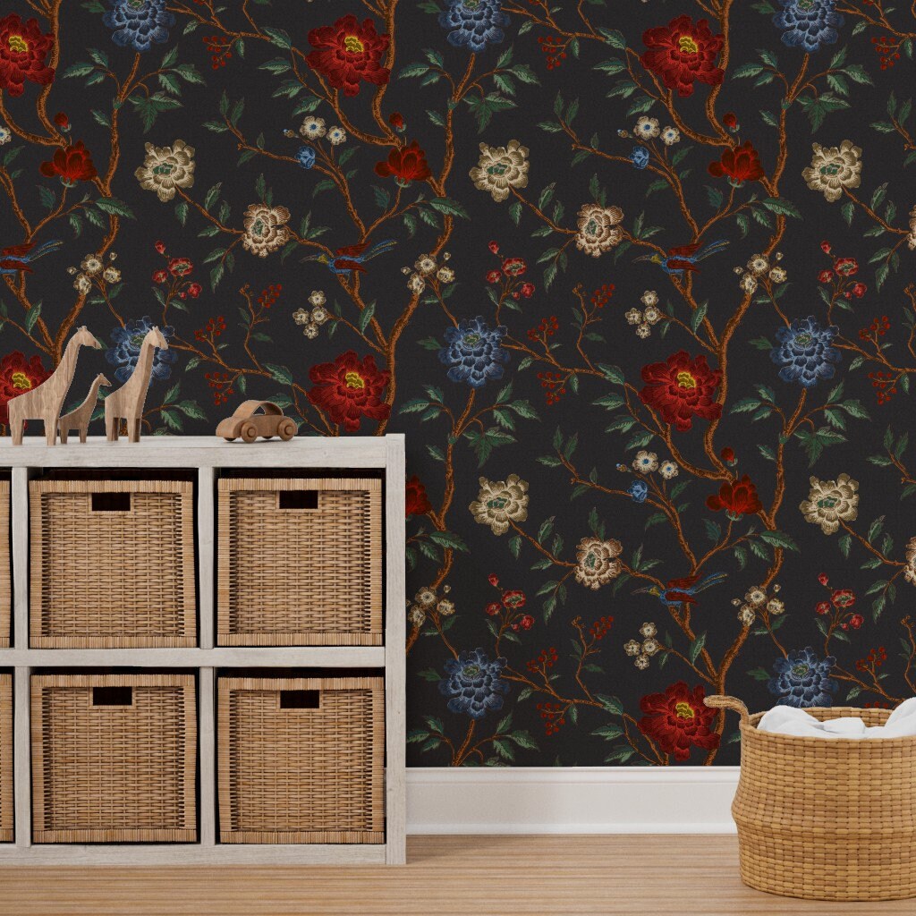 Historic Wallpaper Bloomsbury Floral by Peacoquettedesigns - Etsy
