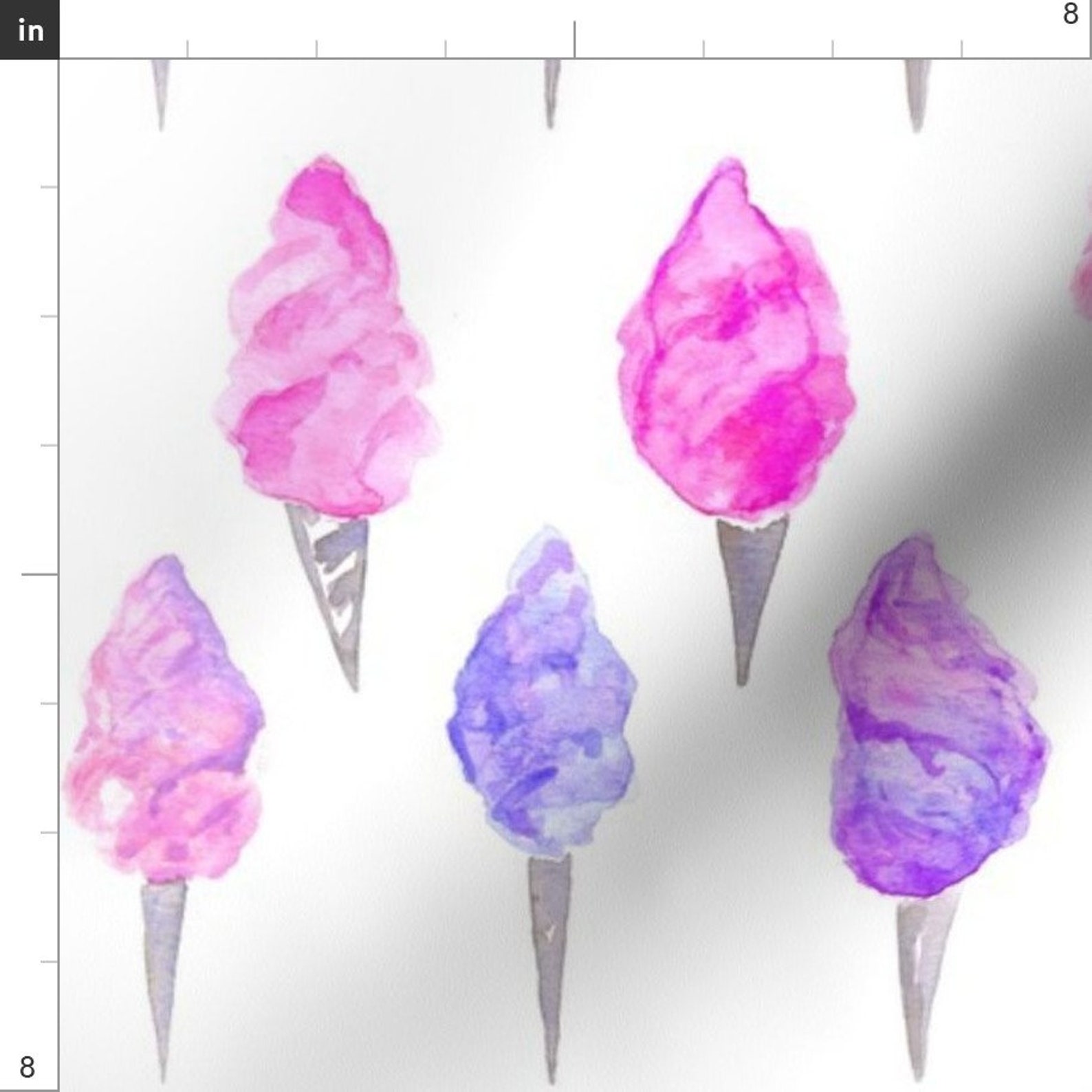 Watercolor Cotton Candy Fabric Cotton Candy by Erinanne - Etsy