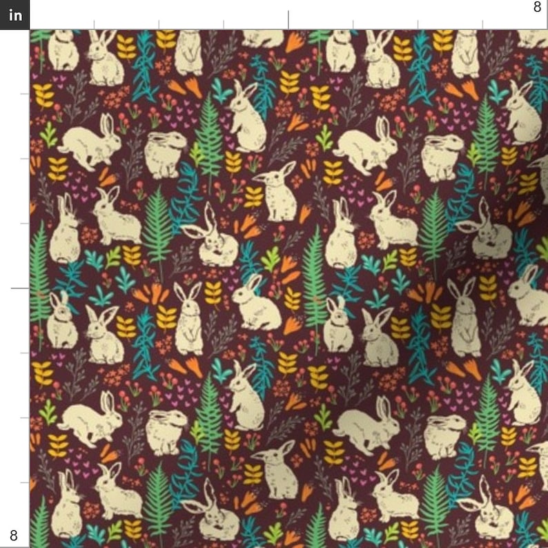 Woodland Bunny Rabbit Fabric Made For Dreamin' By | Etsy