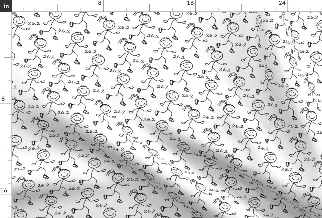 Marathon Fabric - Marathon Runner Girl and Boy 26.2 by Lilcubby ...