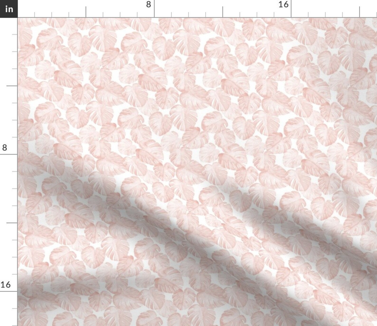 Monstera Fabric Dusty Pink Monstera by Littlearrowdesign - Etsy