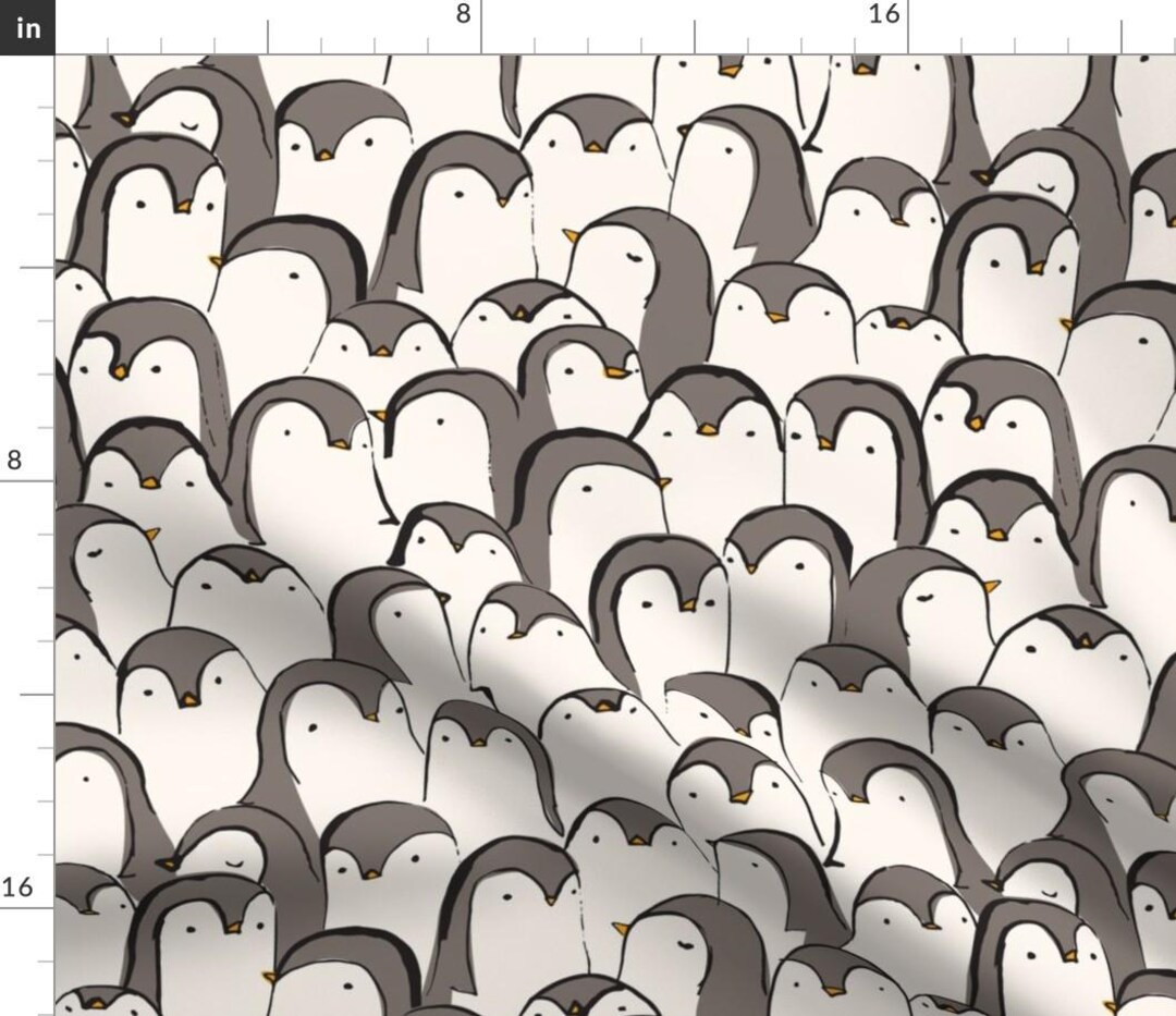 Cute Penguins Fabric Penguin Huddle by Ceciliamok Novelty Antarctica ...