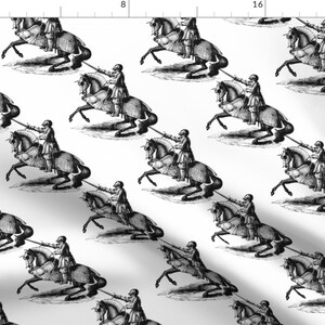 Victorian Knights Fabric Knight Night by Peacoquettedesigns Vintage ...