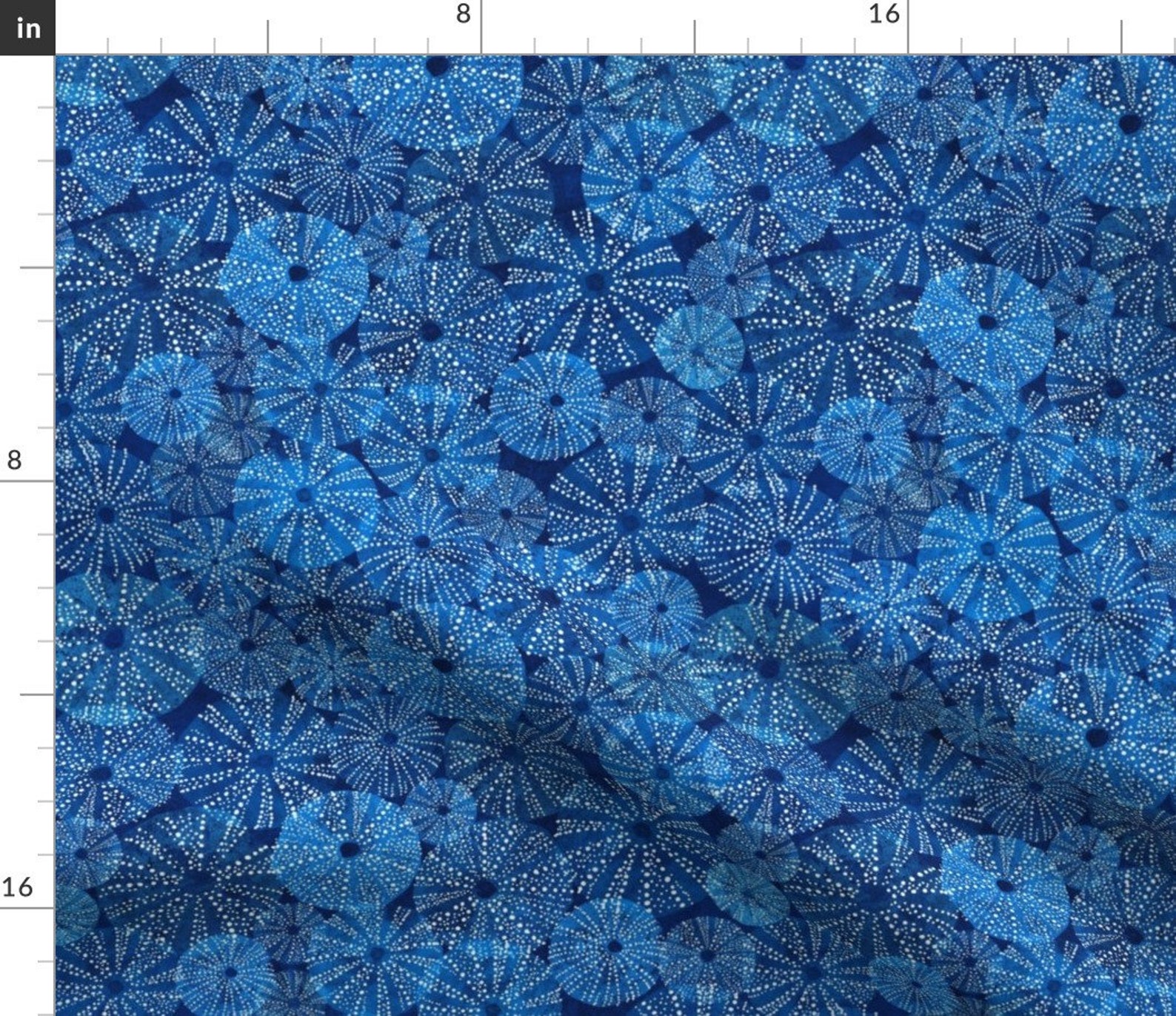 Sea Shell Fabric Under the Water in Classic Blue by Lavish - Etsy