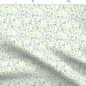 Numbers Fabric Green Numbers by Misschiffdesigns Numbers Math ...