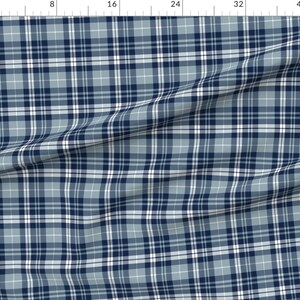 Fall Plaid Fabric Fall Plaid Navy Rustic Woods Blue White - Etsy