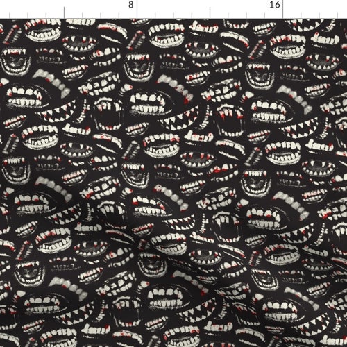 Evil Monster Mouth Fabric Monster Mouths With Blood by Ben - Etsy