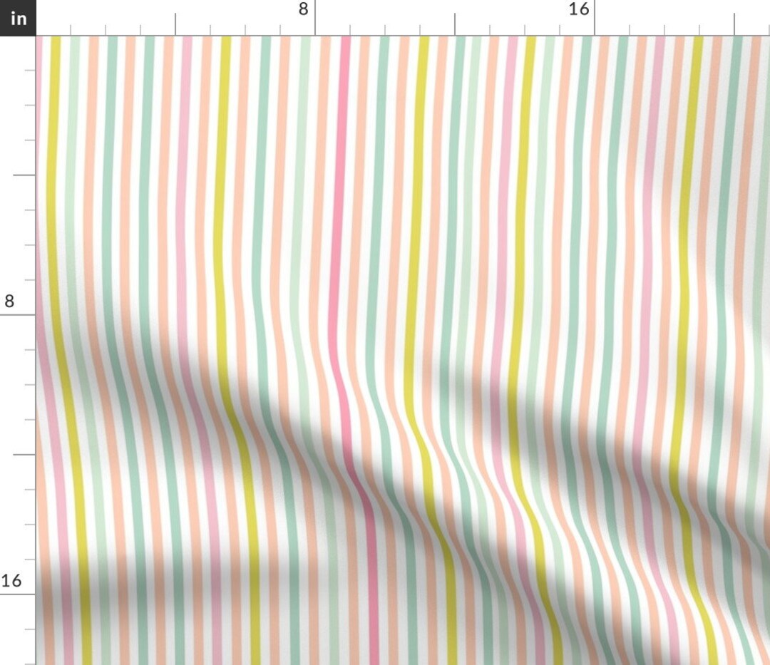 Pastel Stripes Fabric Perfectly Pinstripe in 'pastel Dream' by ...