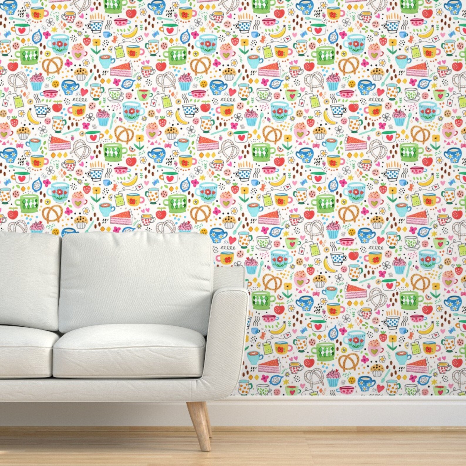 Food Wallpaper Break Room by Ninola-design Treats Snacks | Etsy