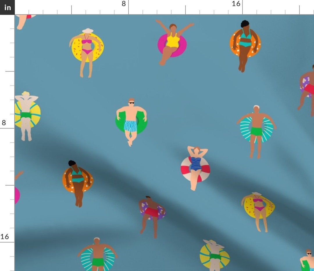 Swimmers Fabric Swimmers Pool Floats Dusty Blue by Dasbrooklyn Pool ...