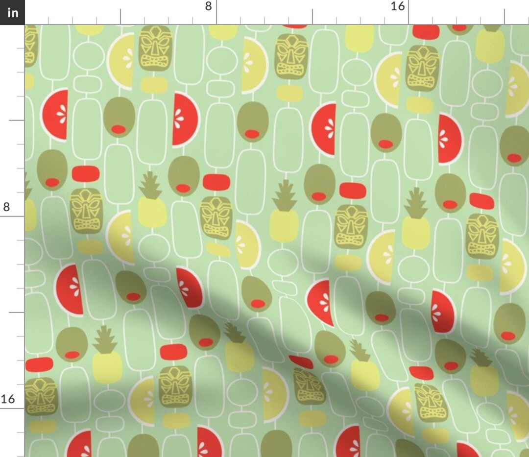Tiki Weekend Fabric Tiki Weekend by Allisonbeilkedesigns - Etsy