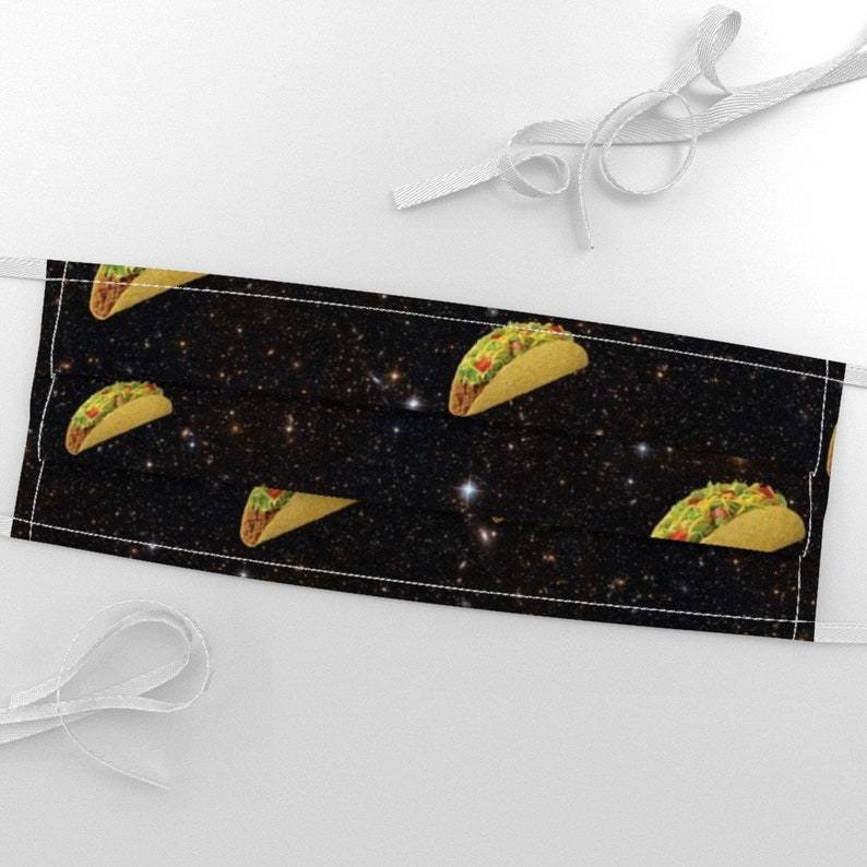 Taco Galaxy Fabric Space Taco by Sewoeno Taco Space Galaxy - Etsy