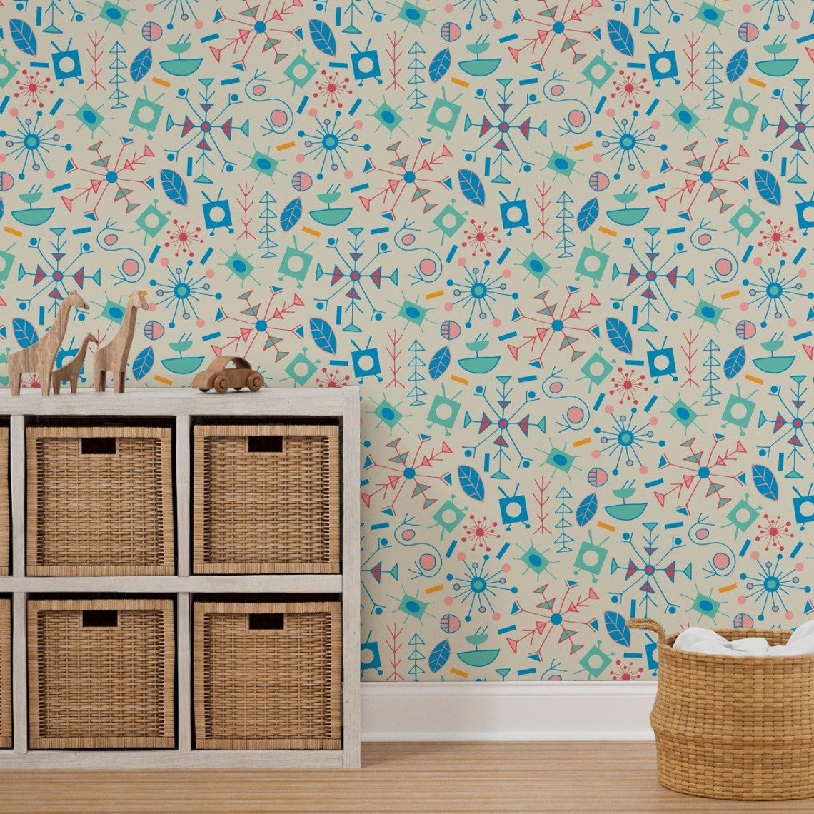 Unblinkstudio Wallpaper Jet Age Atomic By-jackietahara - Etsy