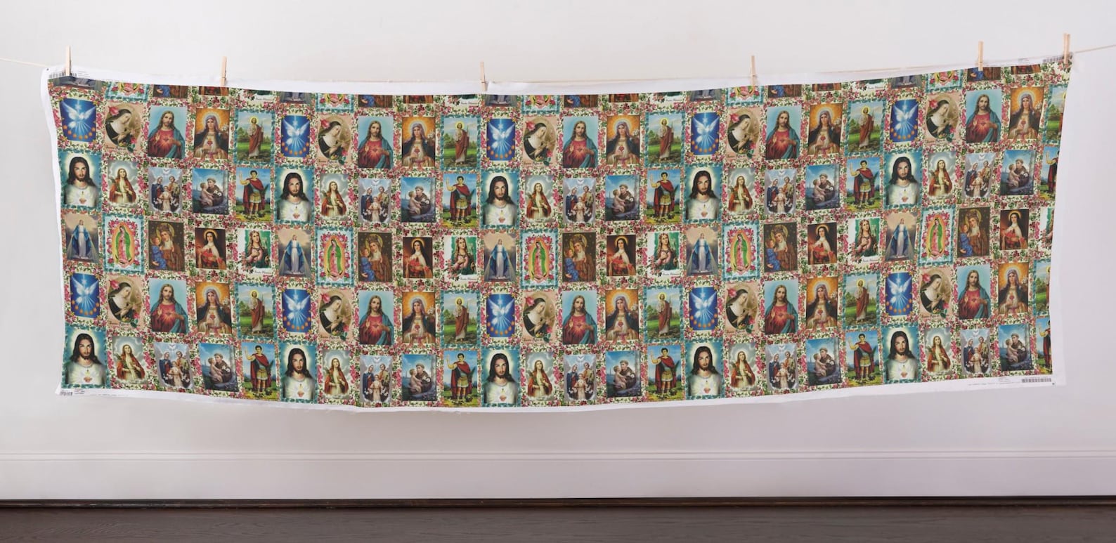 Catholic Saints Extra Wide Sateen Fabric Religious Catholic Saints ...