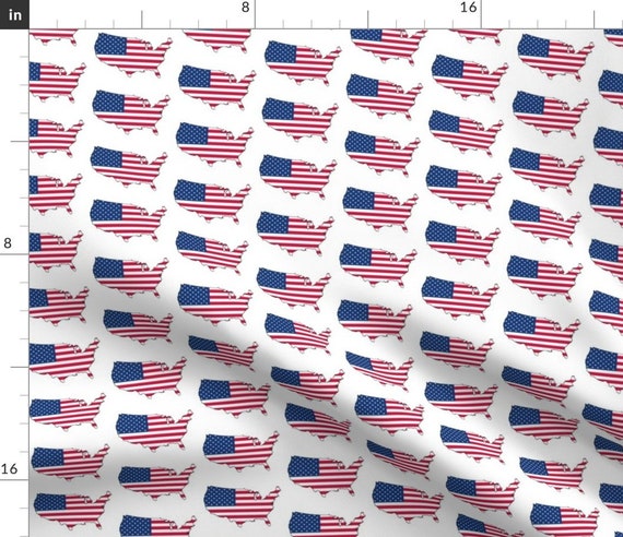 American Flag Fabric Usa Flag Overlay by Thinlinetextiles | Etsy