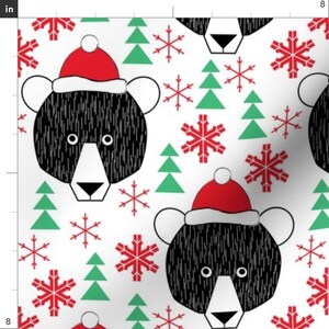 Christmas Animal Fabric Christmas Bears by Lilcubby - Etsy