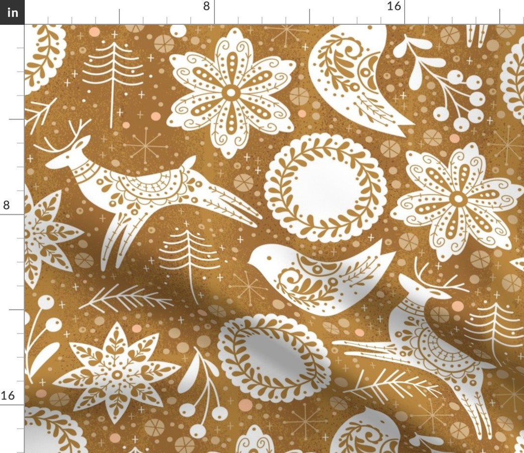 Gingerbread Fabric Gingerbread Forest by Cynthiafrenette Cookies Folk ...