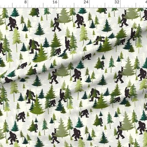 Bigfoot Fabric Bigfoot Forest by Bridgettstahlman Forest Woods Trees ...