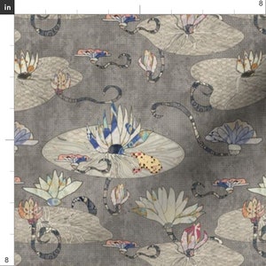 Lotus Fabric Lotus on the Nile by Alphabetsoup Lotus Flower Modern ...
