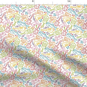 Musical Instrument Fabric Musical Instruments by Oksancia Rainbow Music ...