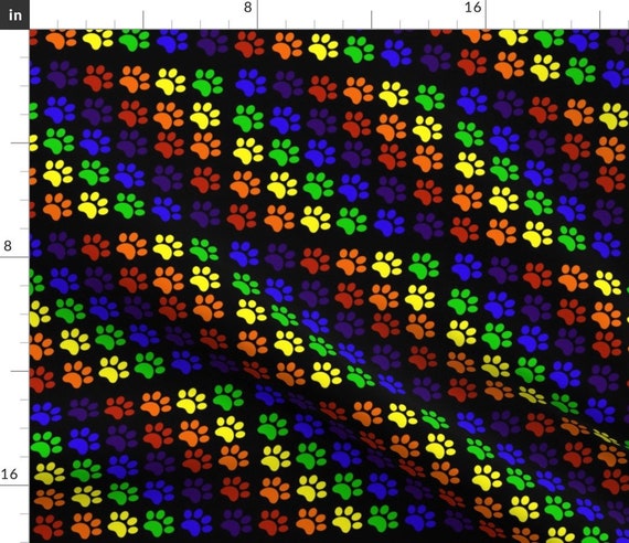 Paw Prints Fabric Be Good to Your Pets Paws to Reflect by | Etsy